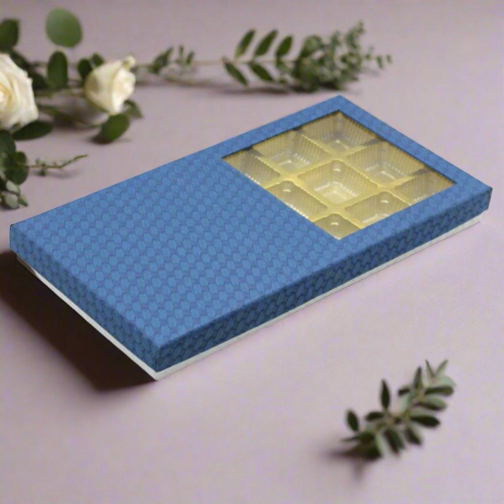 18 Cavity Hard Chocolate Box | Blue Colour – Bakeyy.com