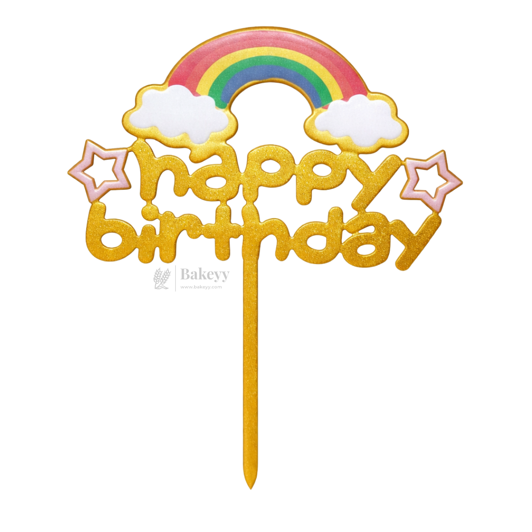 6 inch | Unicorn & Happy Birthday Cake Topper for Kids | Cute Cartoon