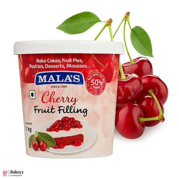 Mala’s Cherry Fruit Filling | 50% Real Fruit | Dessert & Bakery Use