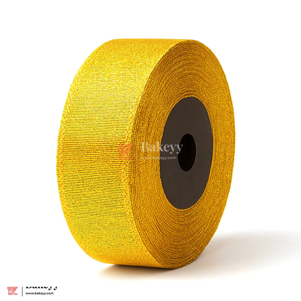 25mtr Premium 2.5cm Metallic Gold Ribbon Roll – Elegant Shiny Finish| 1 ...