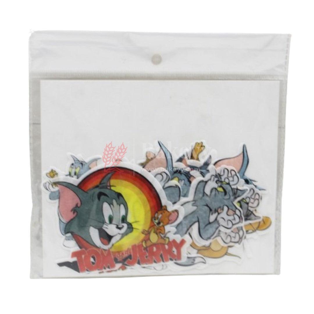 Pre-Cut Fancy Wafer Decor | Edible | Tom And Jerry |7pc